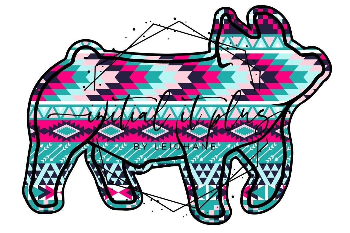 BUNDLE Aztec Show Pig Digital File, Stock Show Pig, Show Pig PNG, Show ...