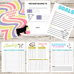 PRINTABLE Stock Show Record Book, Show Cow, Livestock Show, Cow Youth ...