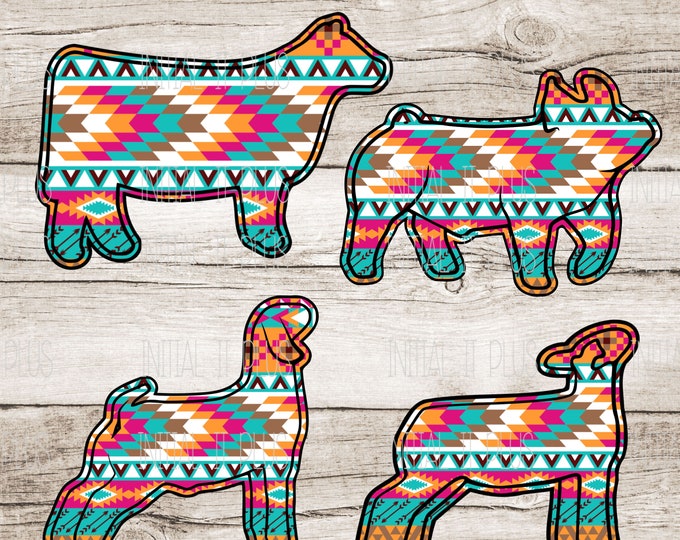 Aztec Show Pig Digital File, Stock Show Cow, Show Goat PNG, Show Life ...