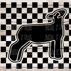 Checker Show Lamb Digital File, Stock Show Pig, Show Cow PNG, Show Life ...