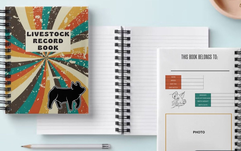 PRINTABLE Stock Show Record Book, Show Pig, Livestock Show, Pig Youth ...