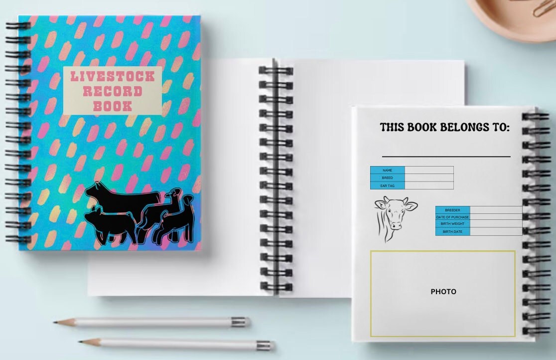 PRINTABLE Stock Show Record Book, Livestock Show, Youth Livestock ...