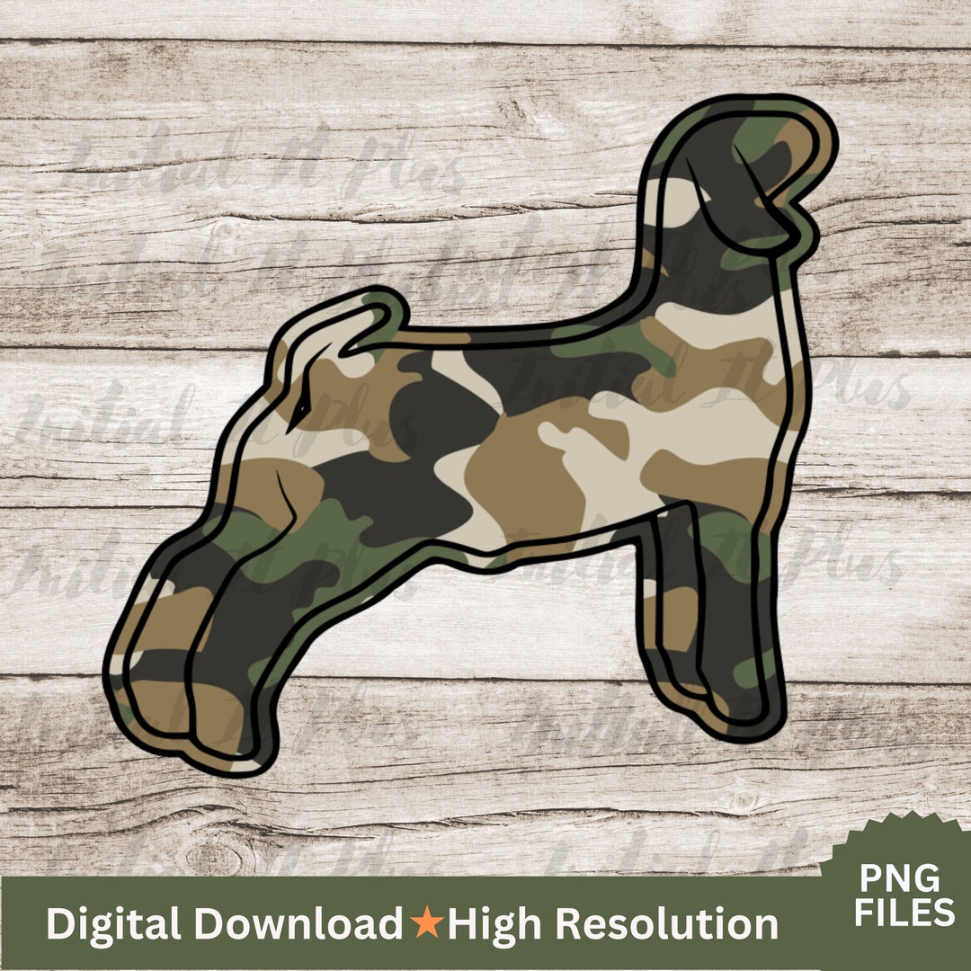 Camo Show Goat Digital File, Stock Show Goat, Show Goat PNG, Show Life ...