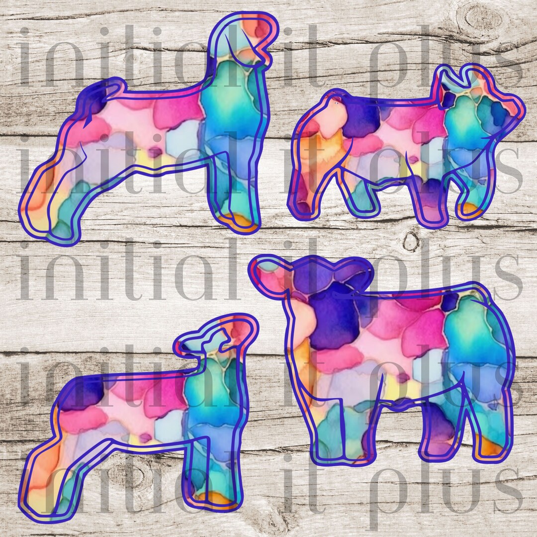 BUNDLE Livestock Show Animals Digital File, Stock Show Life, Show Pig ...