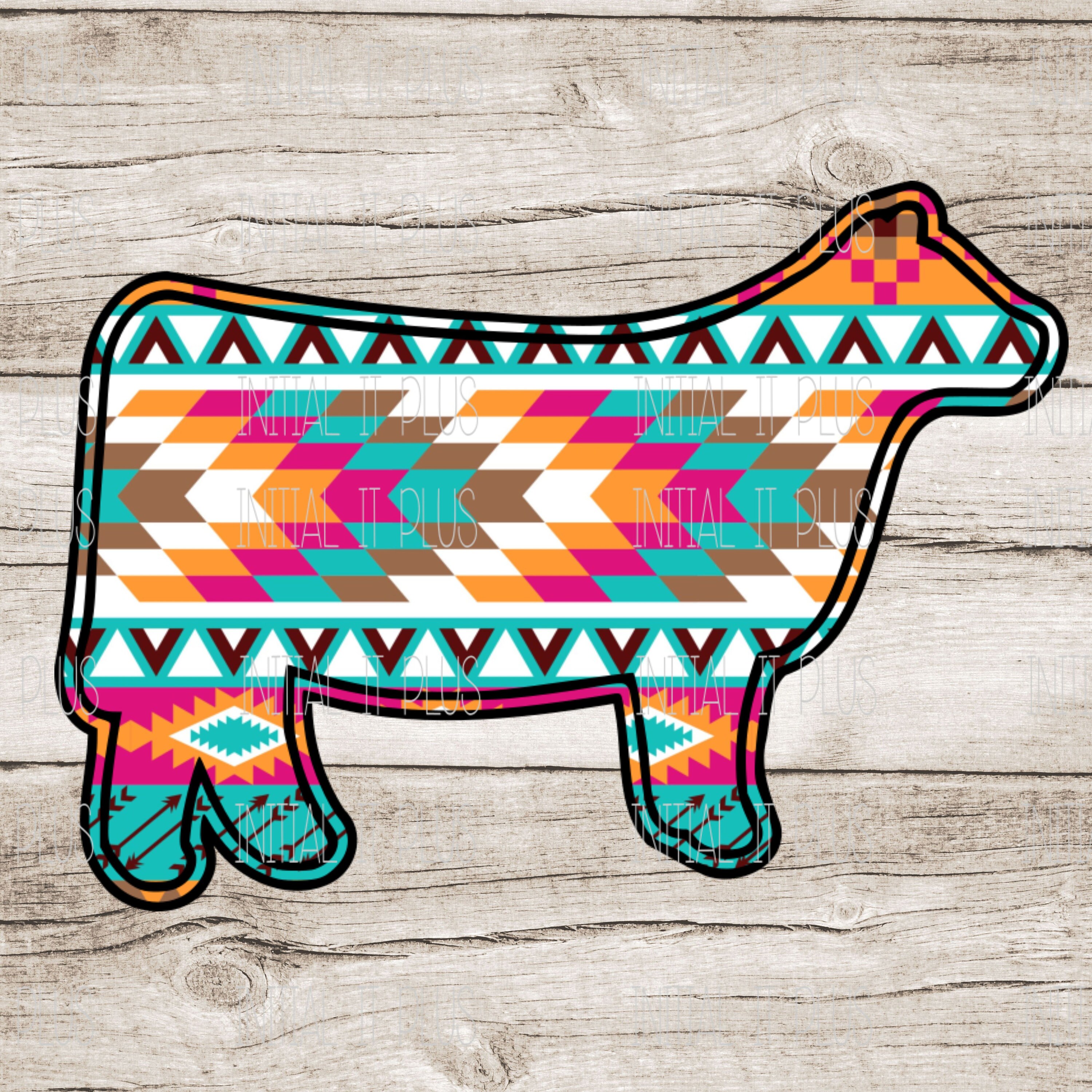 Aztec Show Cow Digital File, Stock Show Cow, PNG, Show Life PNG Digital ...