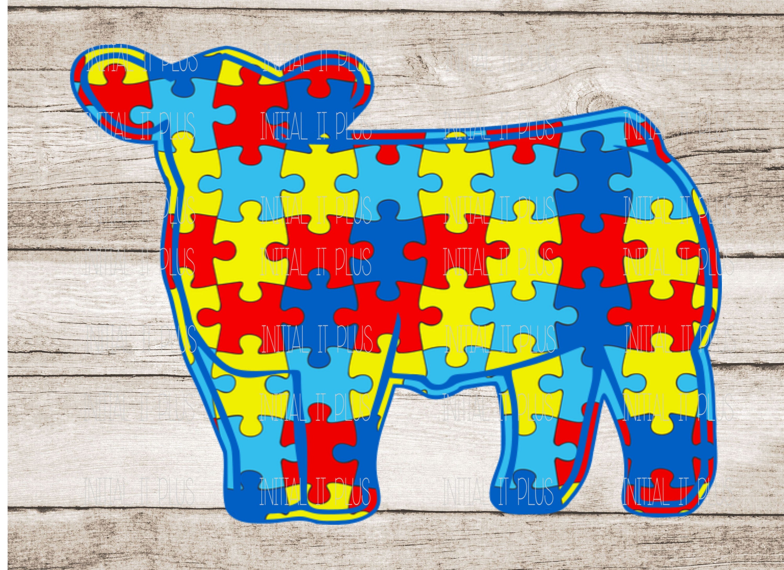 Autism Awareness Show Cow Digital File, Stock Show Cow, Show Cow PNG ...