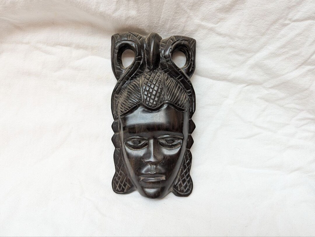 Vintage African Ebony Mask 1970s - Etsy