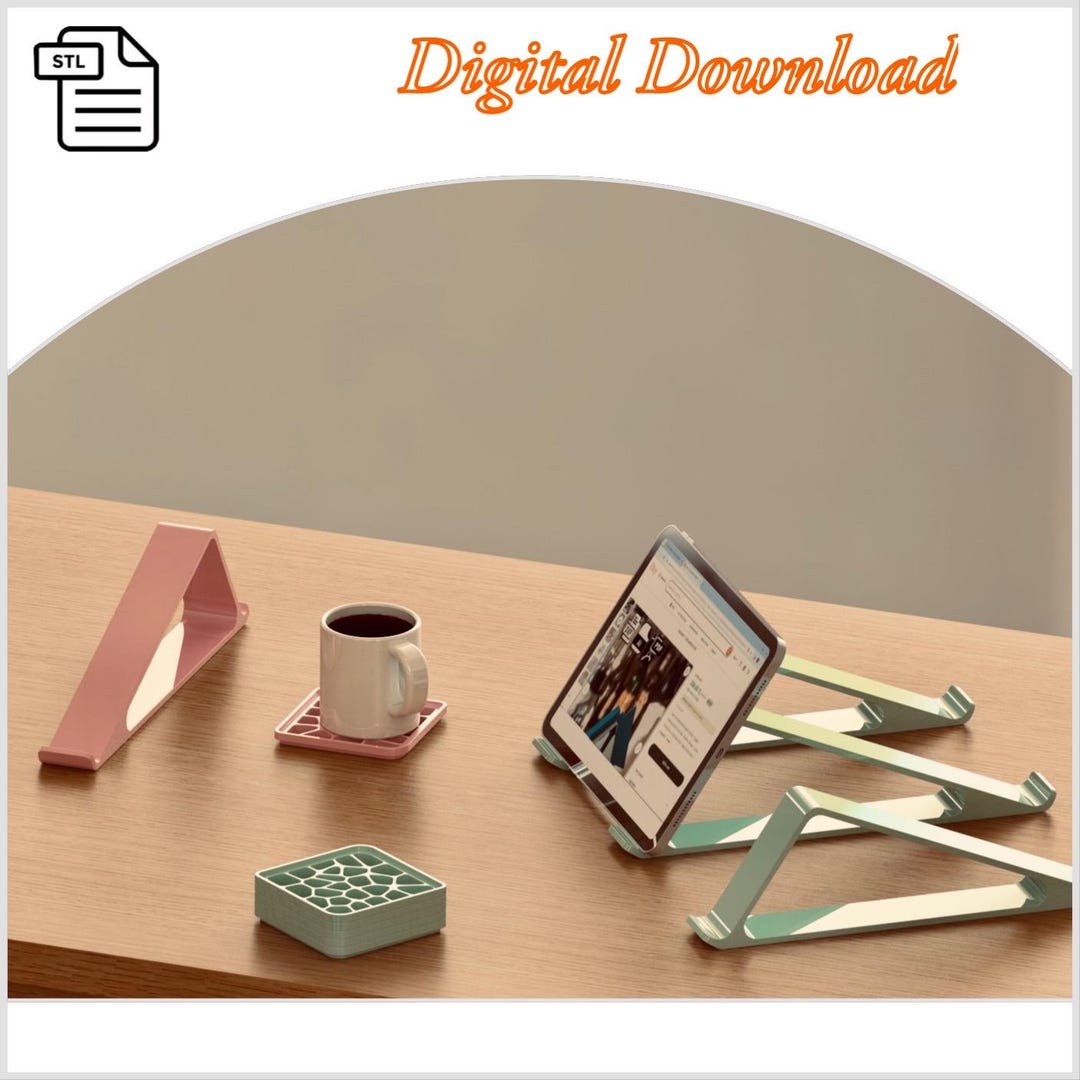 Modular Laptop Tablet Stand STL File: Ergonomic 3D Print (digital ...