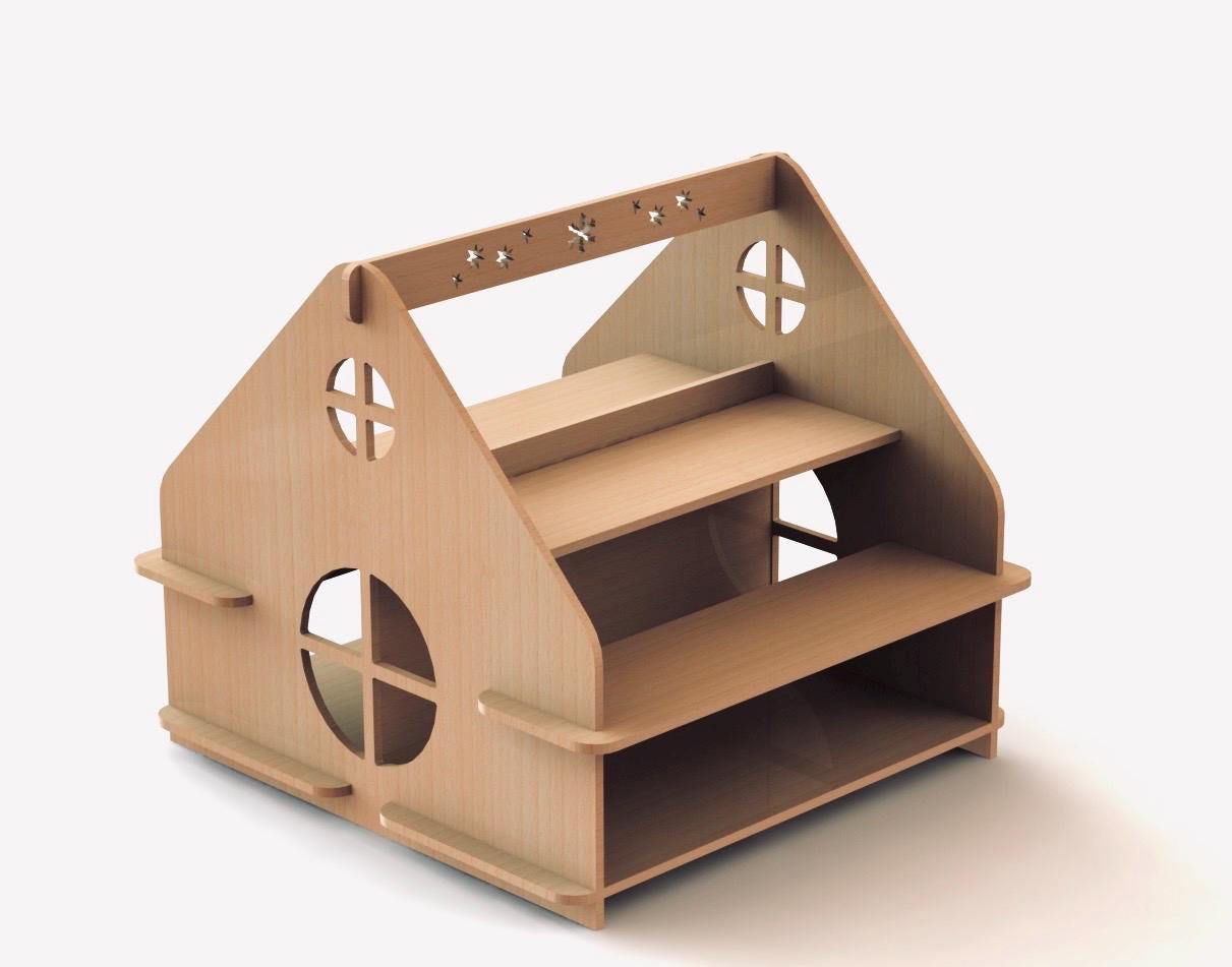 Montessori Reading Nook Plans: DIY Plywood CNC Shelves Chair Table Set ...