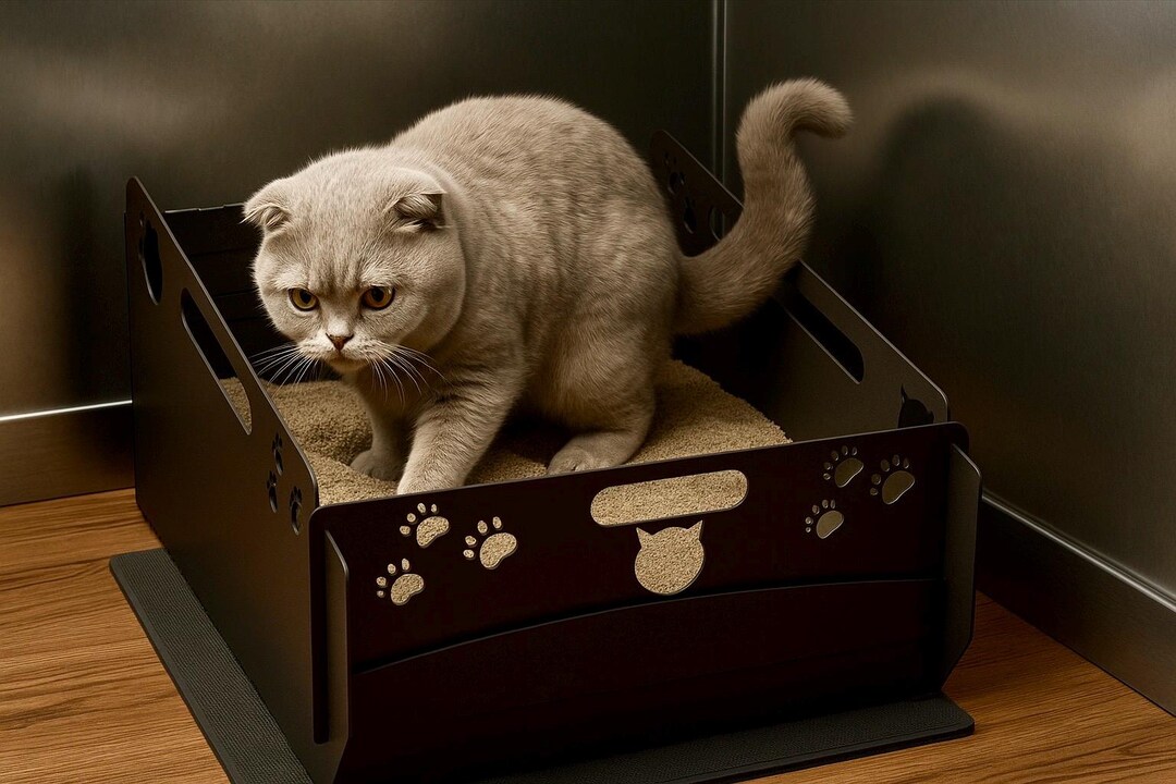 Modern Metal Cat Litter Box Template: CNC Laser Cut DIY (digital ...