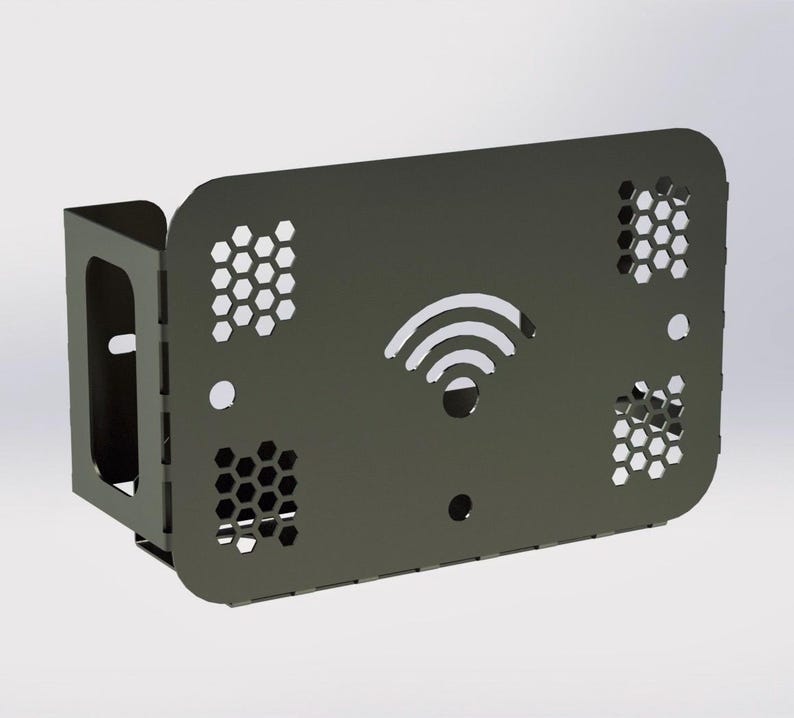 Laser Cut Router Storage Box: Wall Mounted Metal Decor (digital ...