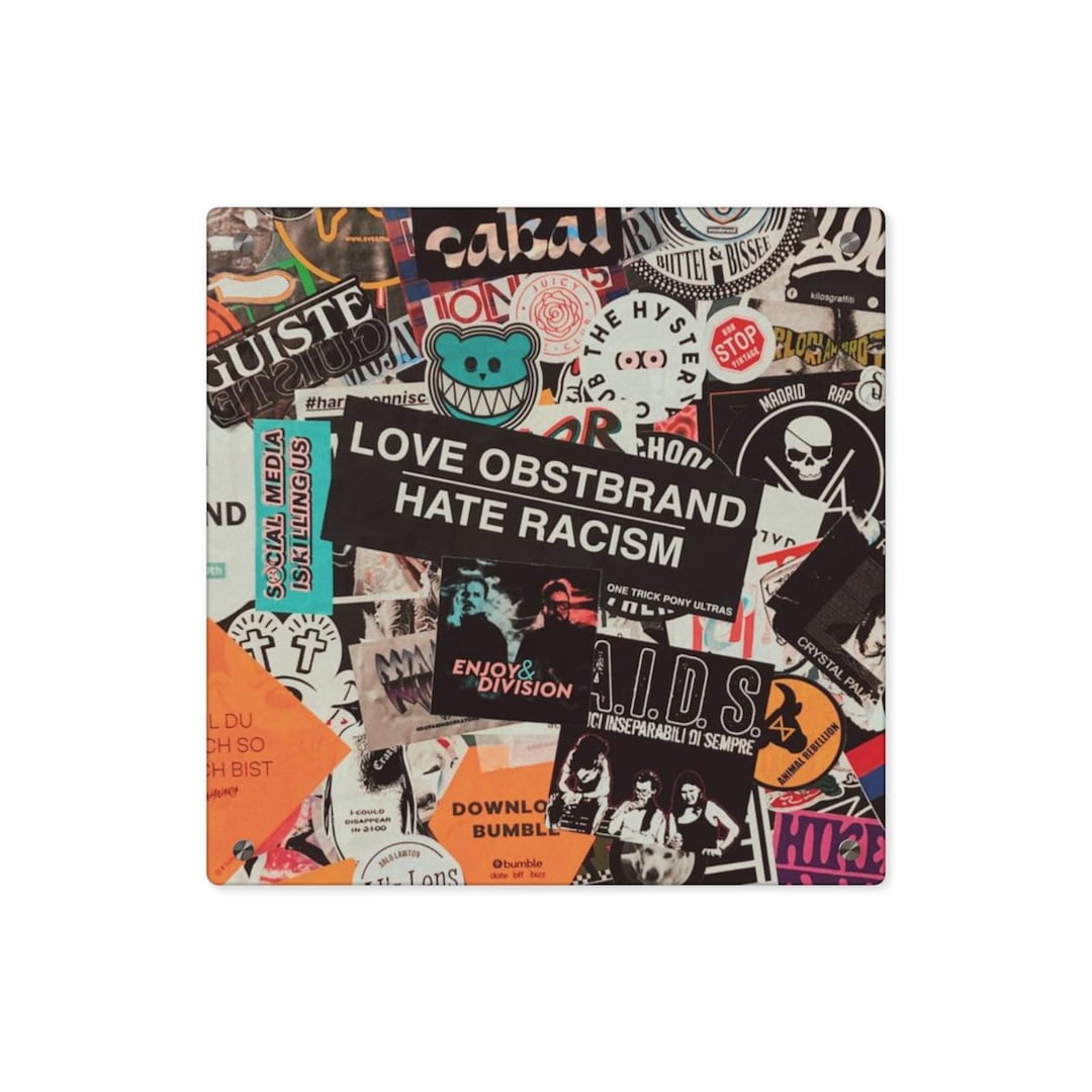 Stickers Collage Acrylic Wall Art Panels - Etsy