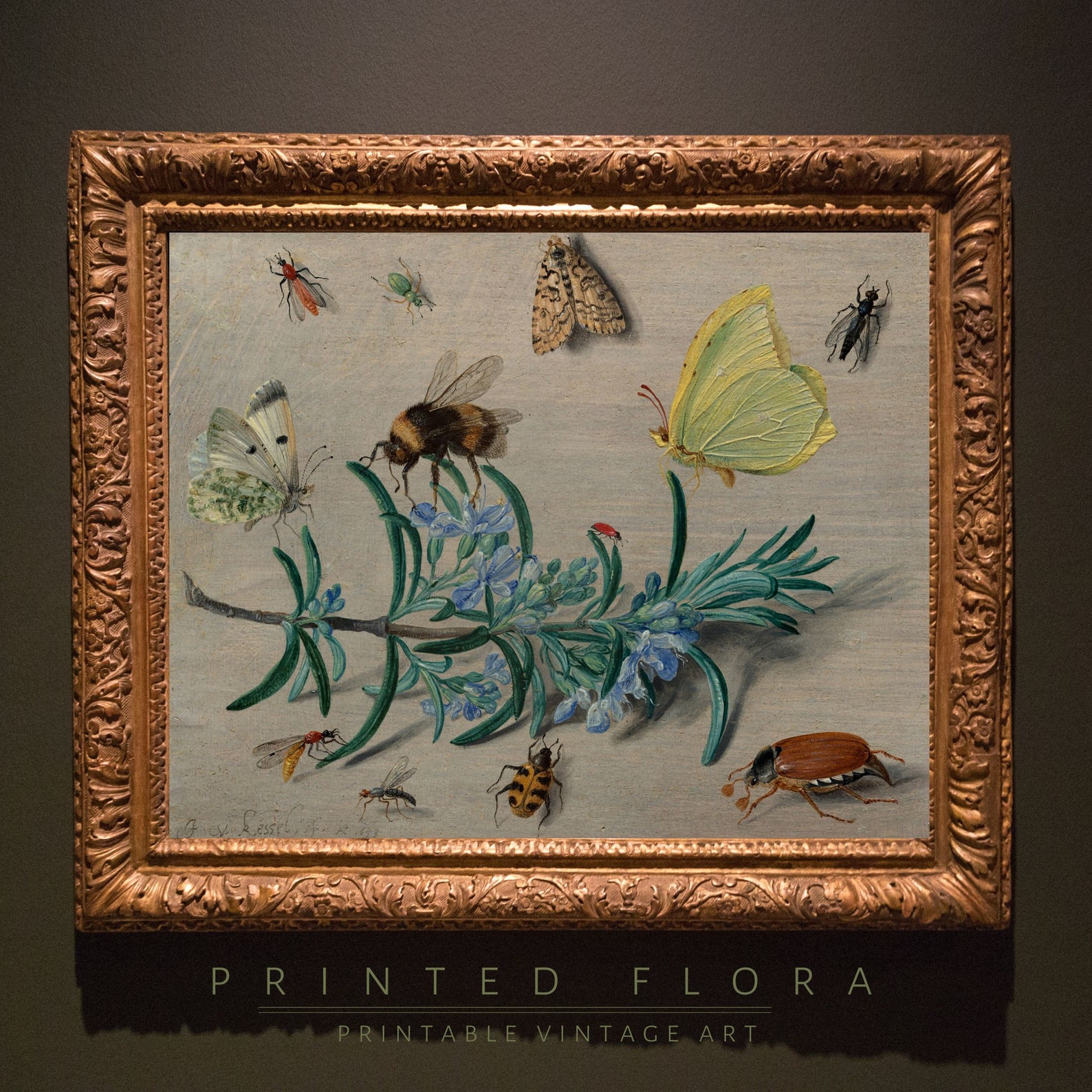 Vintage Flemish Painting | Gallery Art Print | DIGITAL PRINTABLE ...