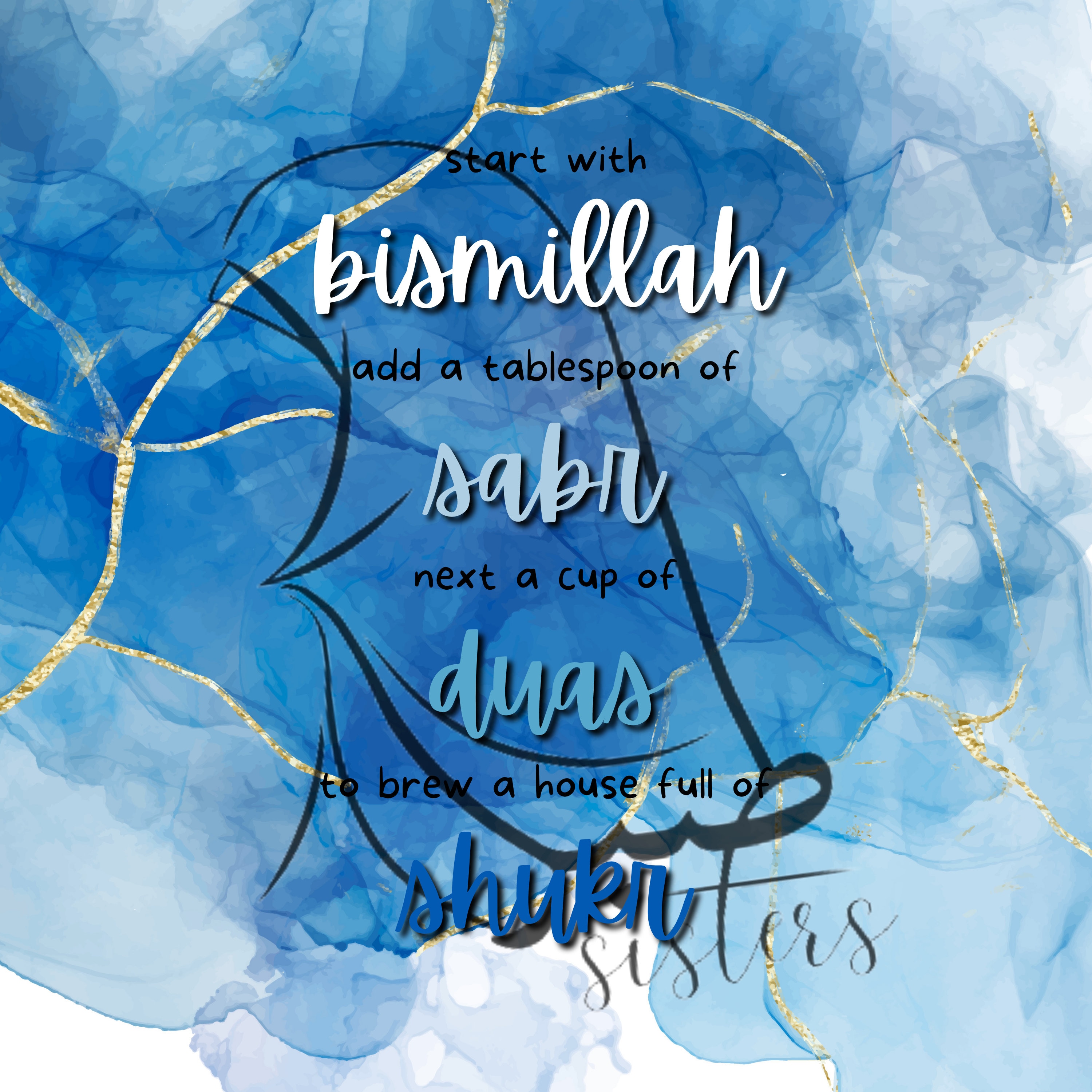 Bismillah Sabr Duas and Shukr Canvas Breakfast Nook - Etsy