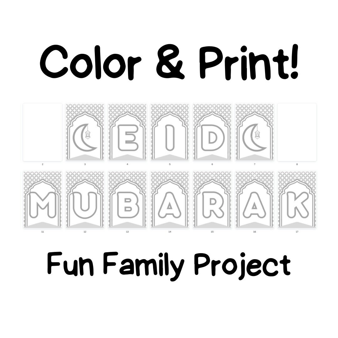 Eid Mubarak Banner Digital Download Decoration - Etsy