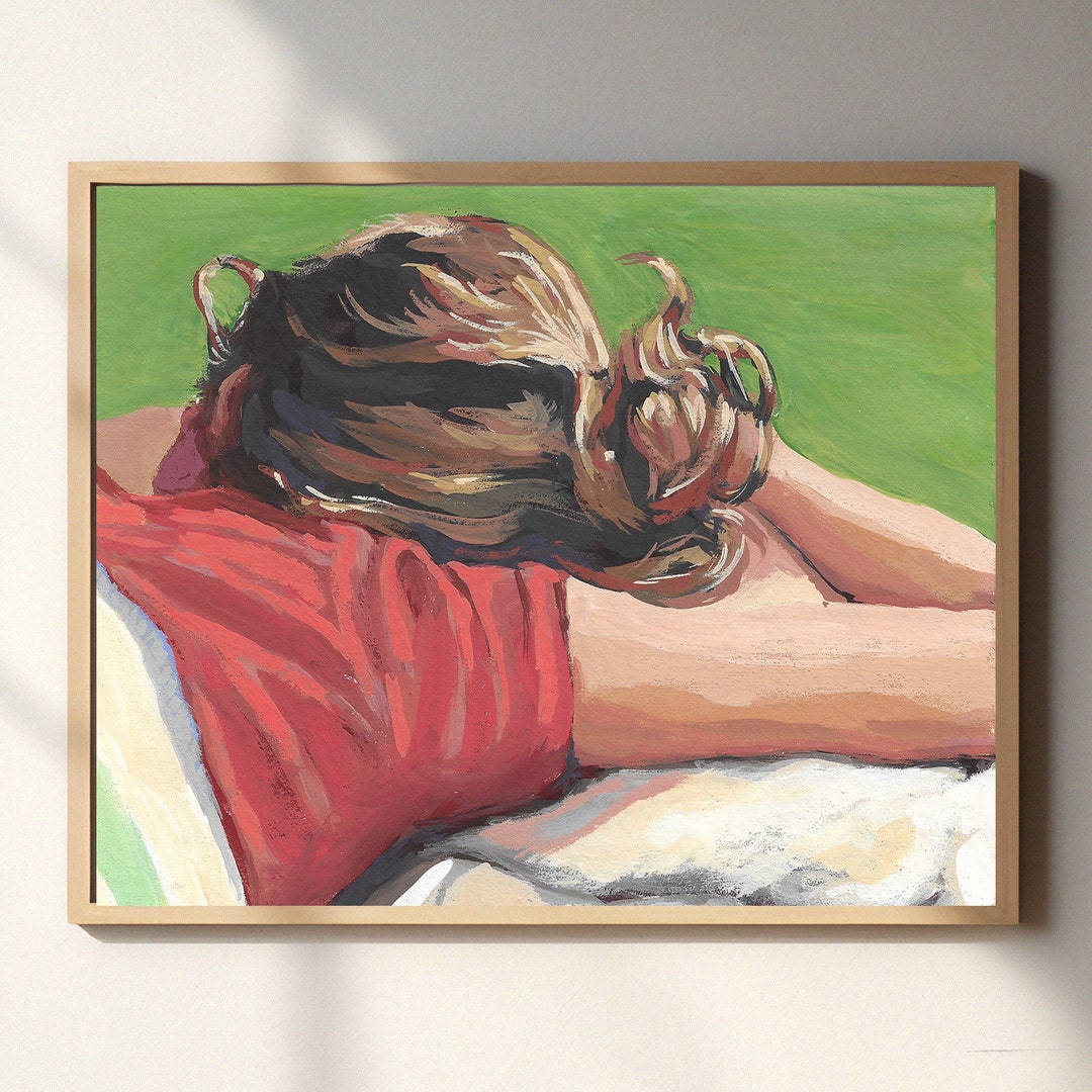 Sunday Morning Sleeping Woman Print Printable Wall Art - Etsy