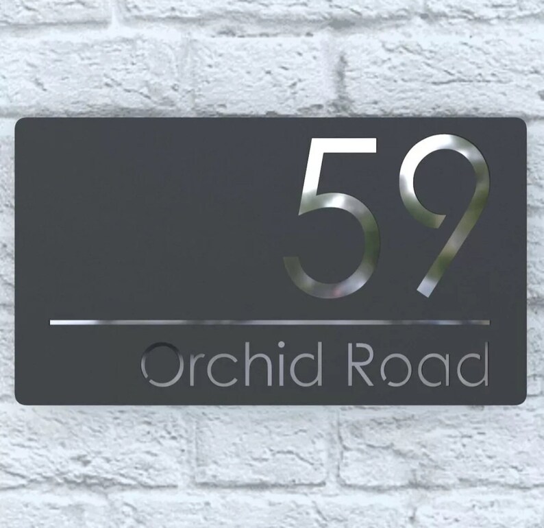 Door Number - Modern Door Number - Etsy