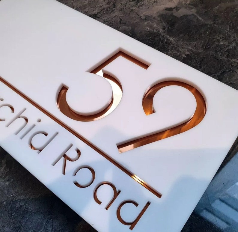 Door Number - Modern Door Number - Etsy