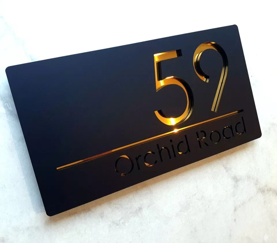 Door Number - Modern Door Number - Etsy