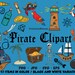47 Piece Pirate Clipart Bundle - Etsy
