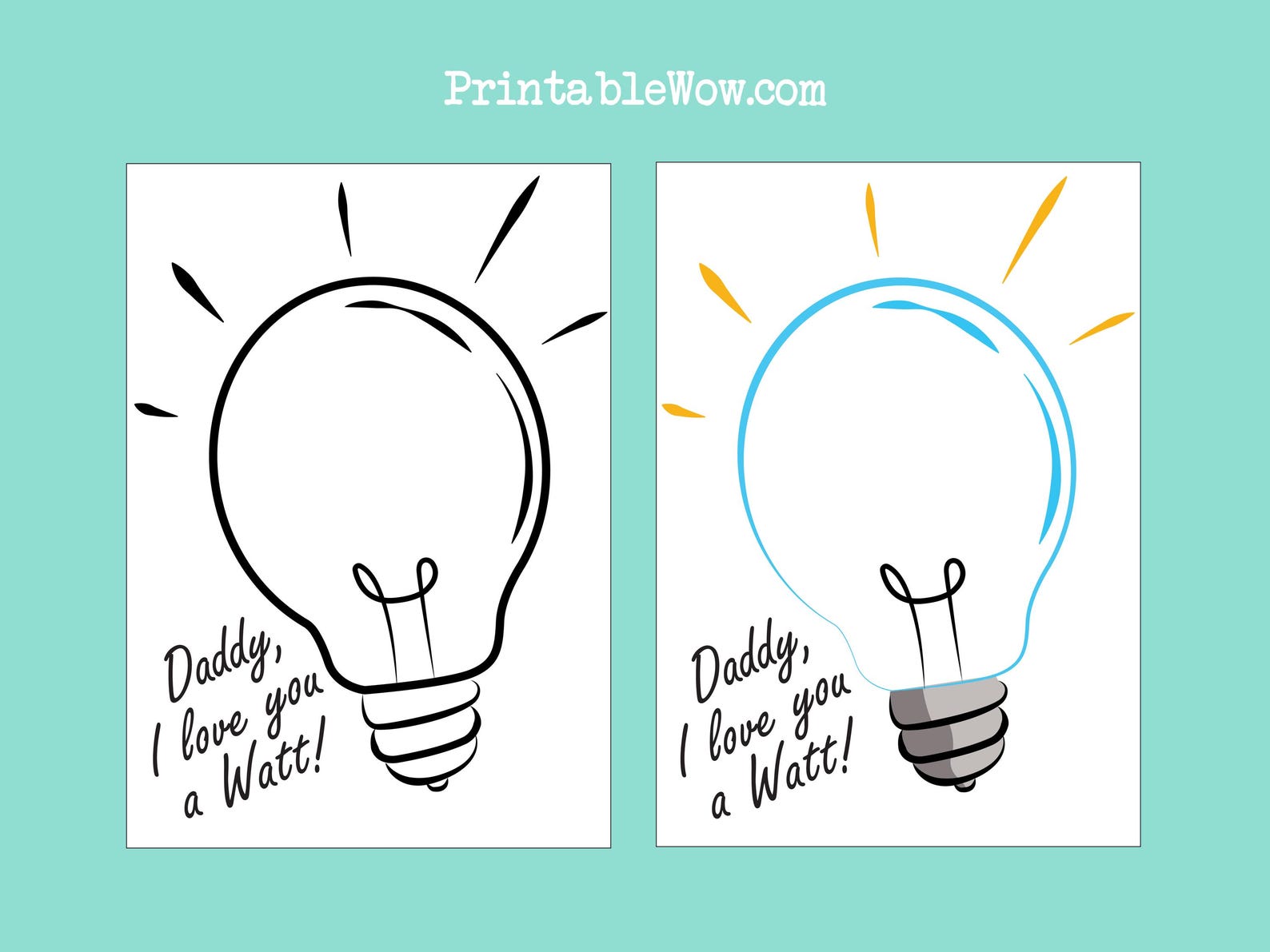 Light Bulb Handprint Father's Day Craft (digital Download) - Etsy