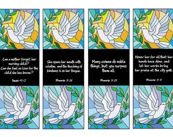Mother's Day Scripture Bookmark Set - Christian Mothers Day Bookmark ...