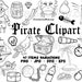 47 Piece Pirate Clipart Bundle - Etsy