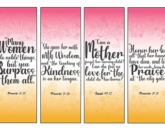 Christian Mother's Day Bookmark - Scripture Mothers Day Bookmark ...