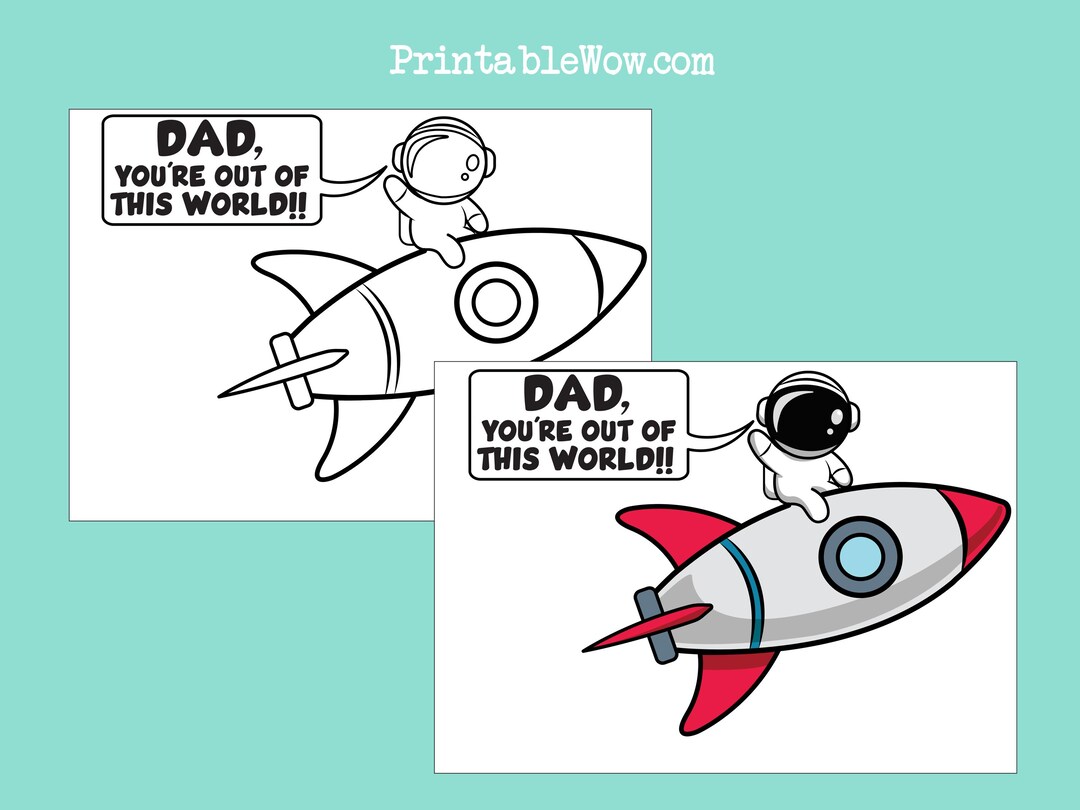 Rocket Ship Handprint Craft, Fathers Day Craft, Fathers Day Last Minute ...