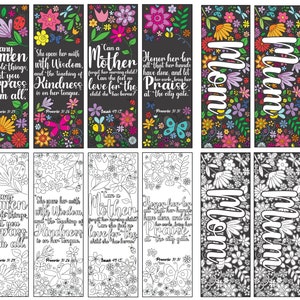 Mother's Day Scripture Printable Bookmarks - Etsy