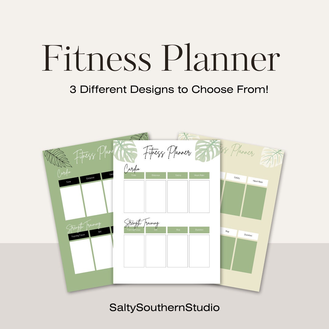 Digital Fitness Planner, Printable Fitness Planner, Fitness Tracker ...