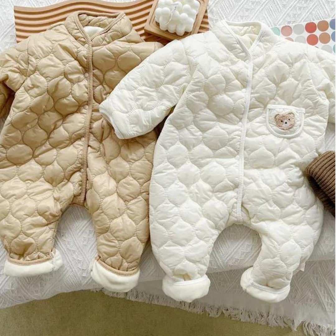 Quilted Baby Winter Romper - Etsy