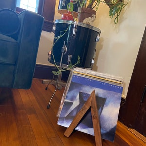 Brown Vinyl Record Storage and Display, Handmade From Reclaimed Wood ...