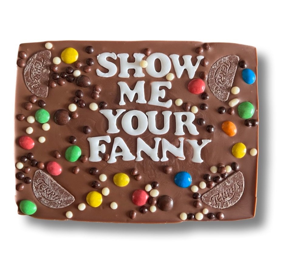 Personalised Slab of Rude Chocolate - Etsy UK