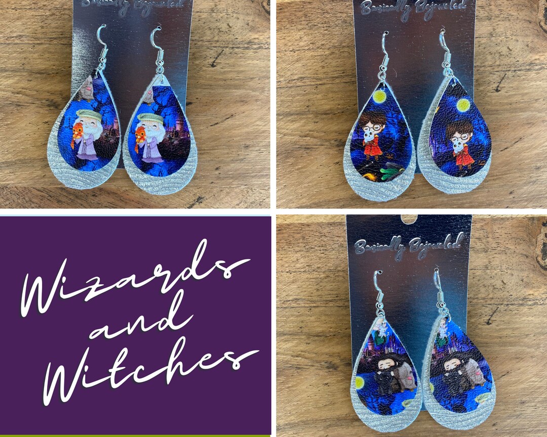 Wizard and Witches Earrings | Wizard Jewelry | Potter Fan Jewelry ...