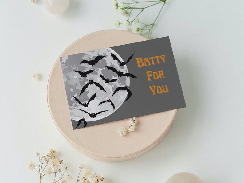Halloween Card, Batty for You, Halloween Cards, Halloween Greeting ...