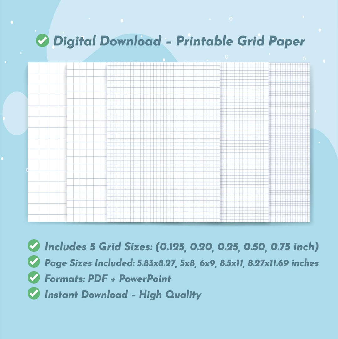 Printable Graph Paper, Graph Paper Bundle, Squared Paper, Templates ...