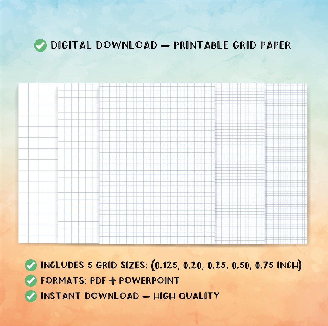 Printable Graph Paper, Light Blue Grid, Ideal for Planning, Organizing ...
