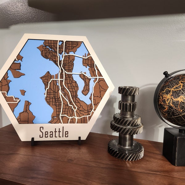 Laser Cut Seattle Map - Etsy