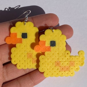 Duck Perler Bead Earrings - Etsy