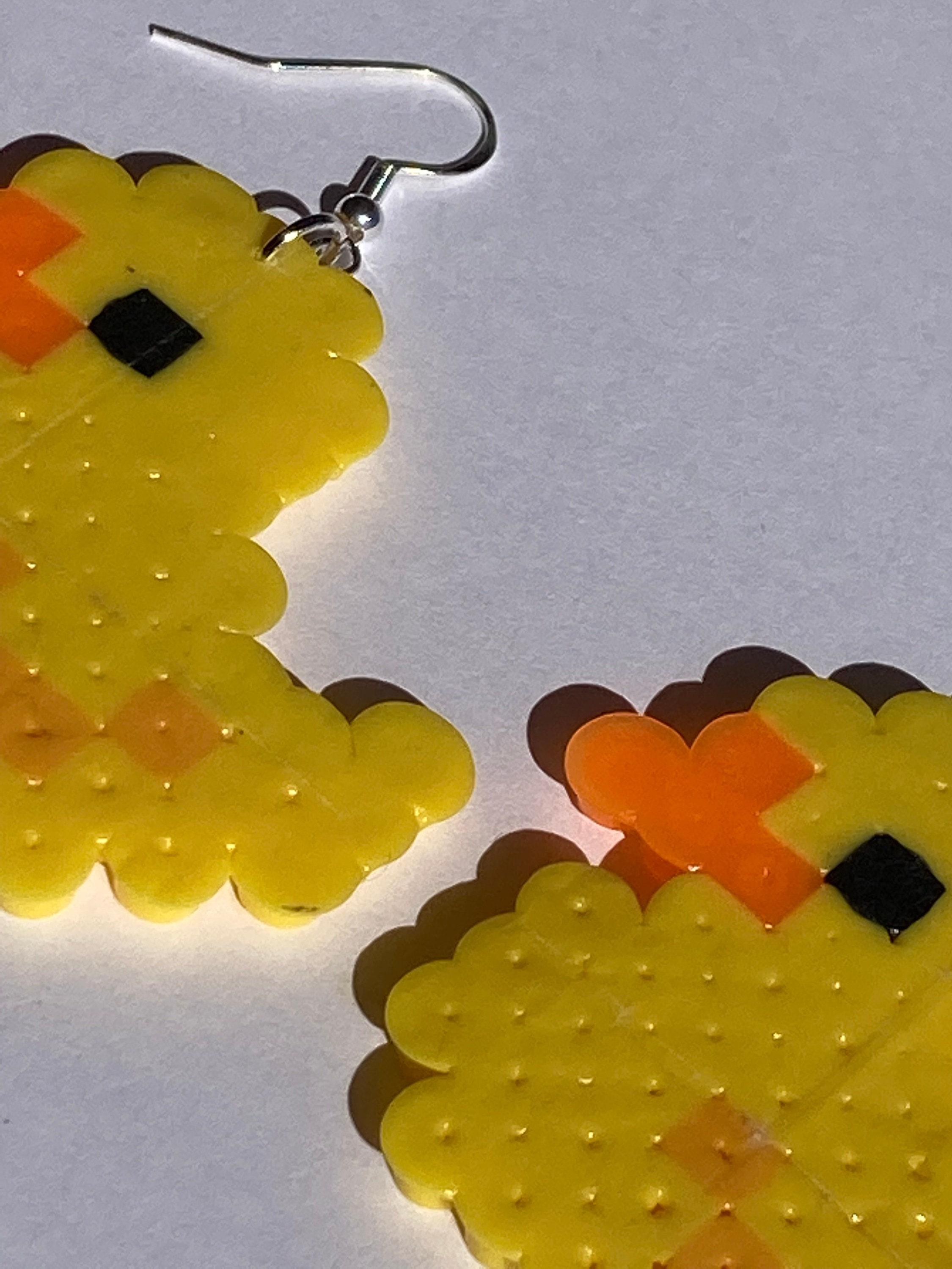 Duck Perler Bead Earrings - Etsy