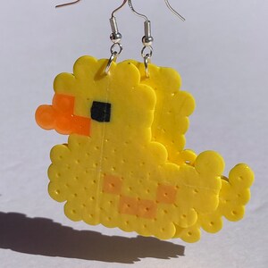 Duck Perler Bead Earrings - Etsy