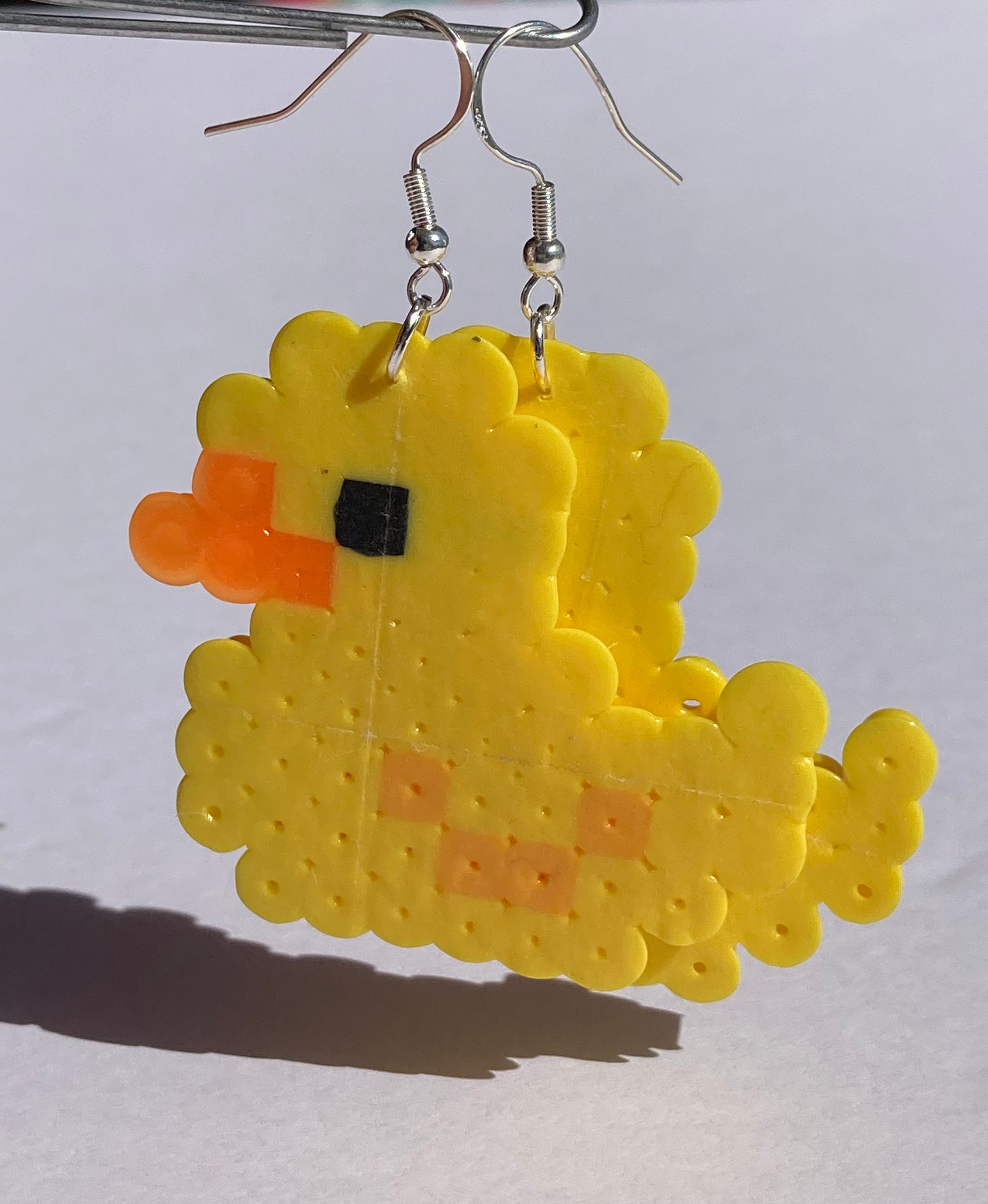Duck Perler Bead Earrings - Etsy