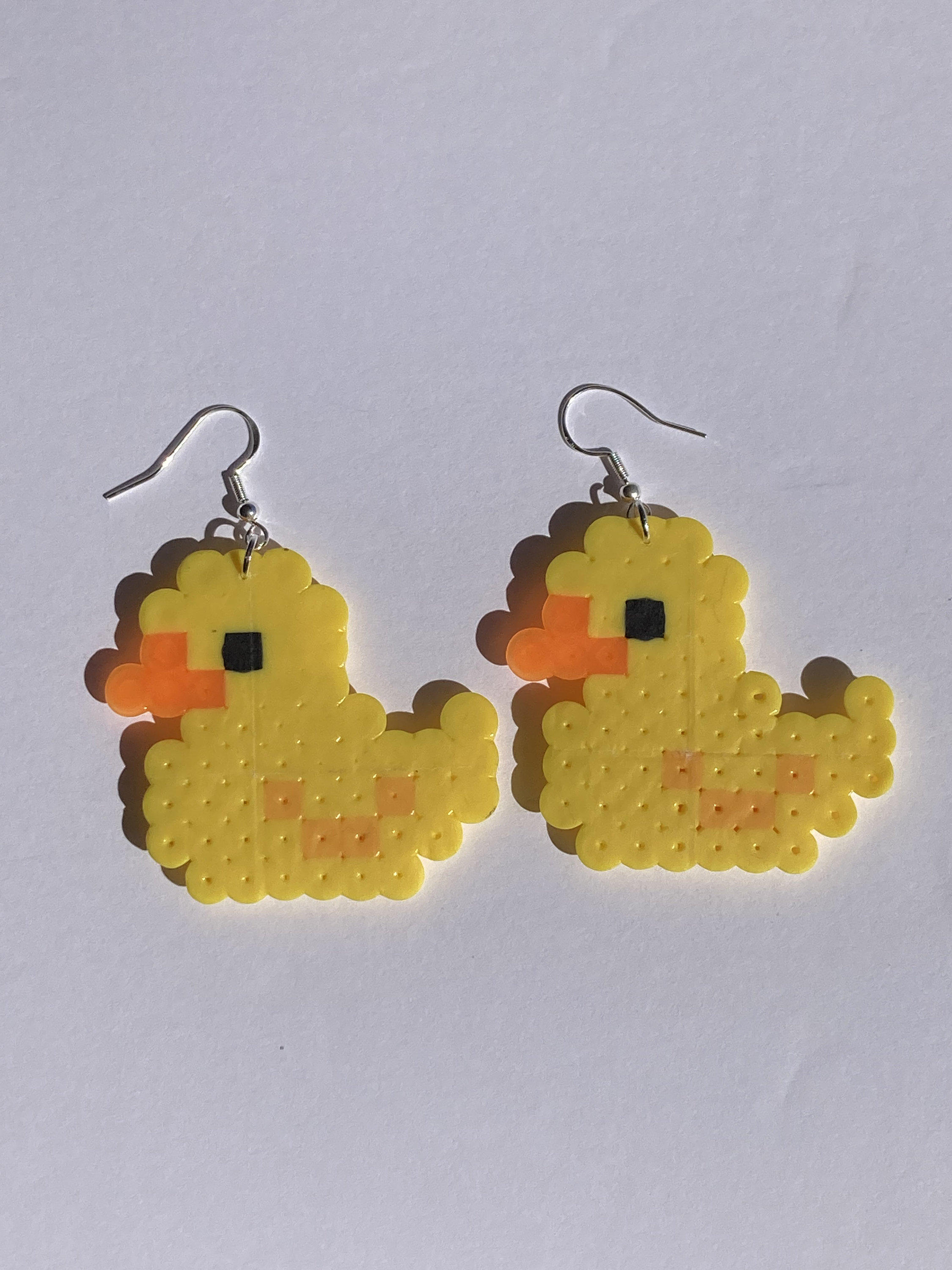 Duck Perler Bead Earrings - Etsy