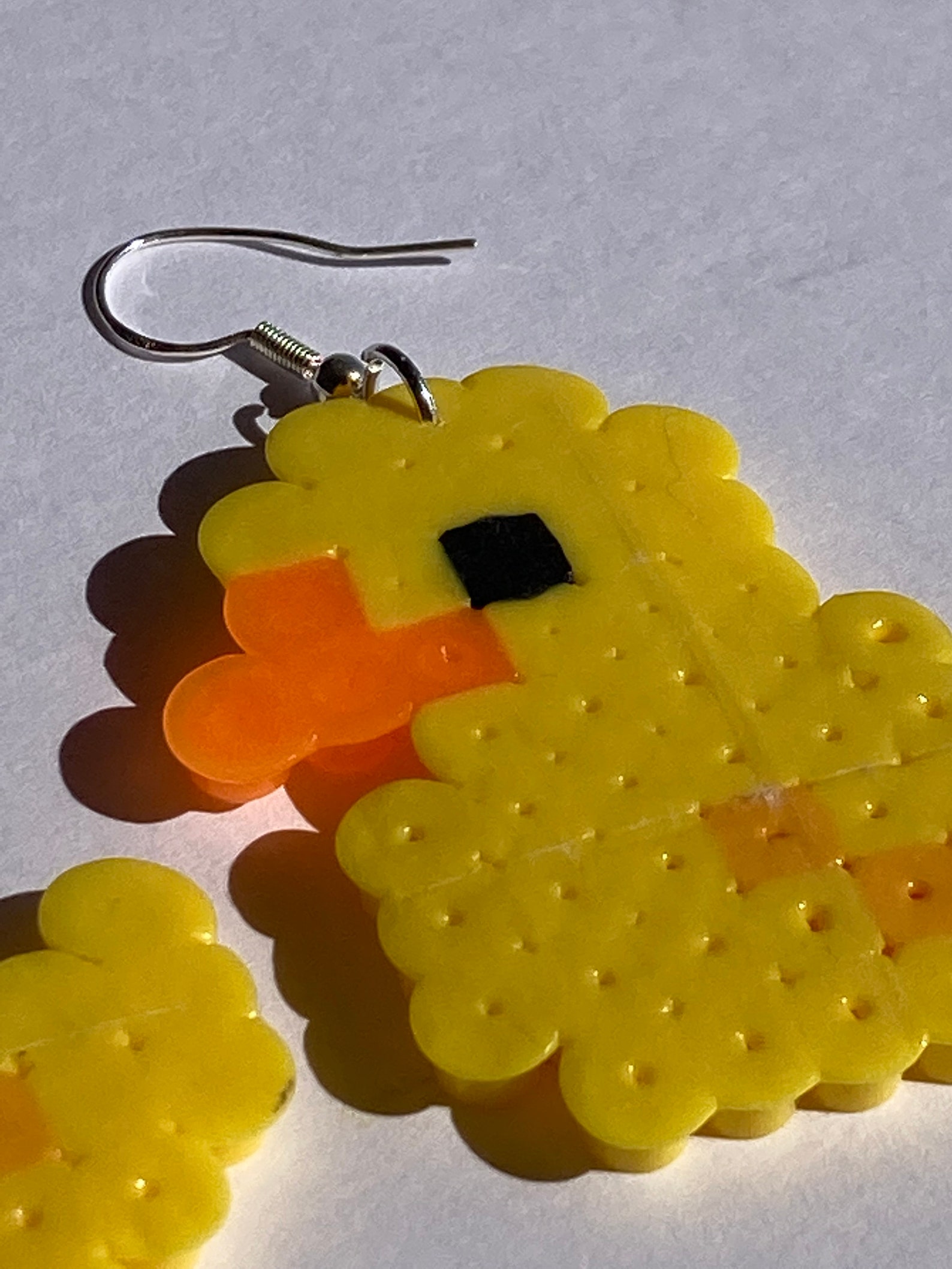 Duck Perler Bead Earrings - Etsy