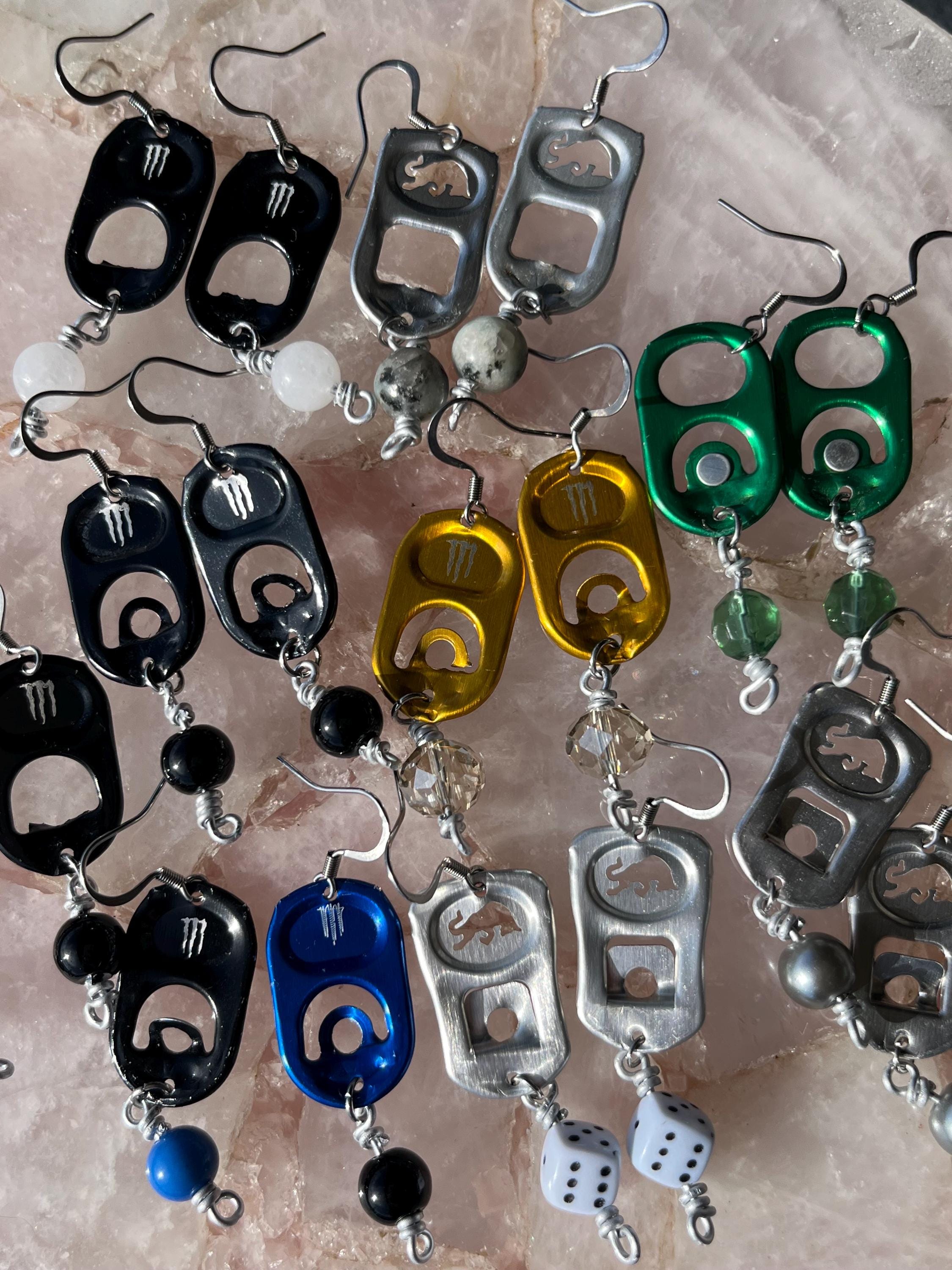 Can Tab Earrings | Pop | Soda | Silver | Up-cycled | Hypoallergenic - Etsy