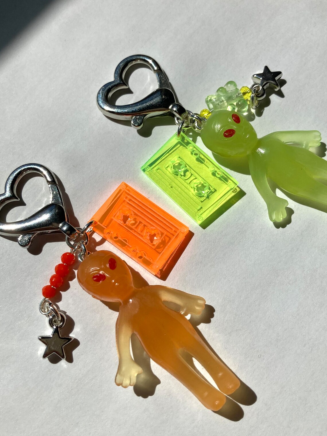 Alien Keychains Charm Glow in the Dark - Etsy