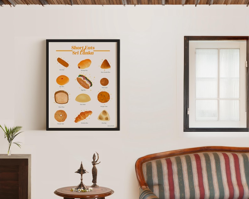 Short Eats of Sri Lanka - Printable Kitchen Wall Art Print | Digital ...