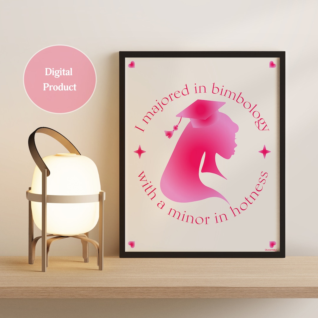 BIMBOLOGY | Bimbocore Art, Feminine Art, Gift for Her, Bimbo Wall Art ...