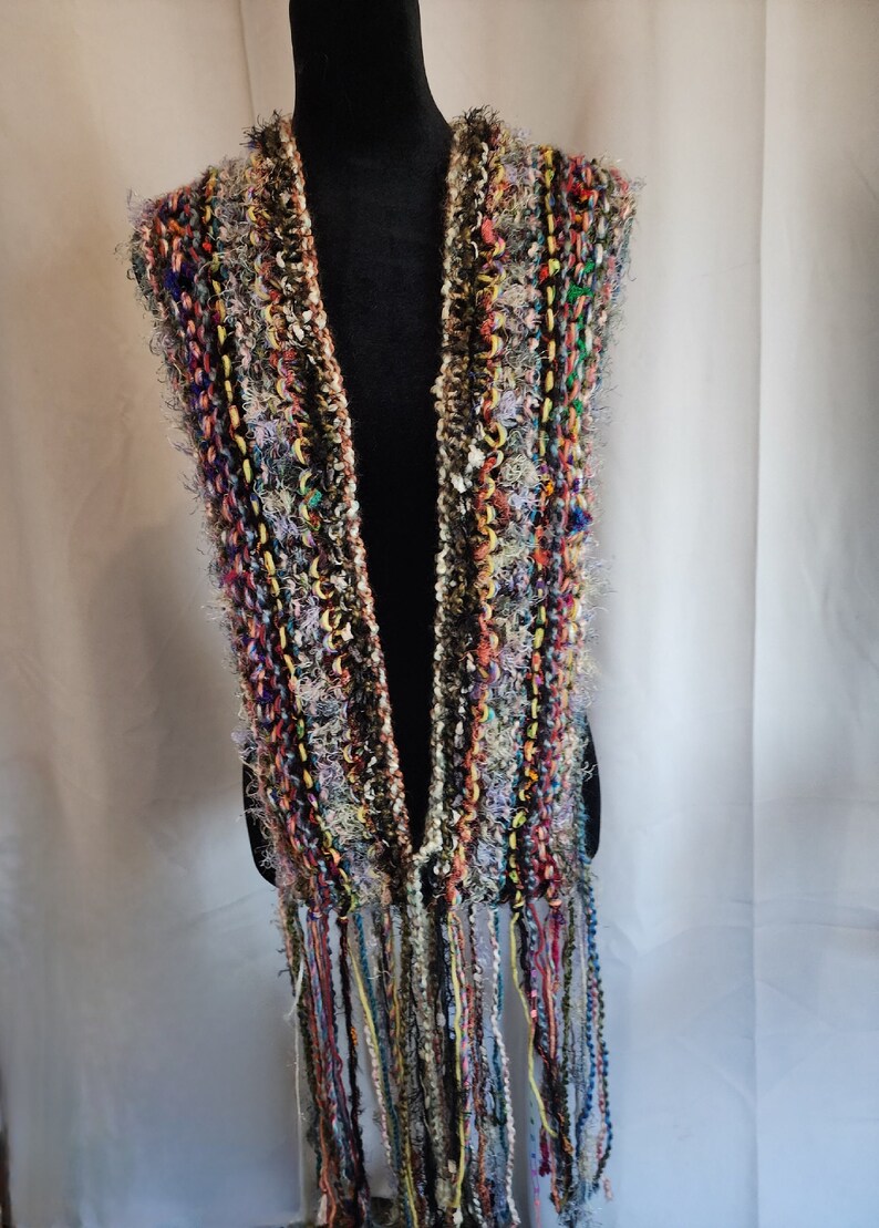 Boho Knitted Ribbon Scarf Audacious - Etsy
